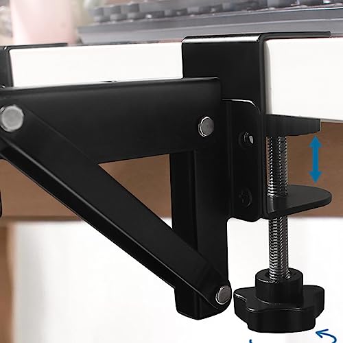 Professional Desktop Keyboard Tray Support Computer Desk Extender Support Desktop Extension Board Support Simple Install 2-piece/set Foldable/Sliding Desk Extension Plate Support Clipon Keyboard Tray