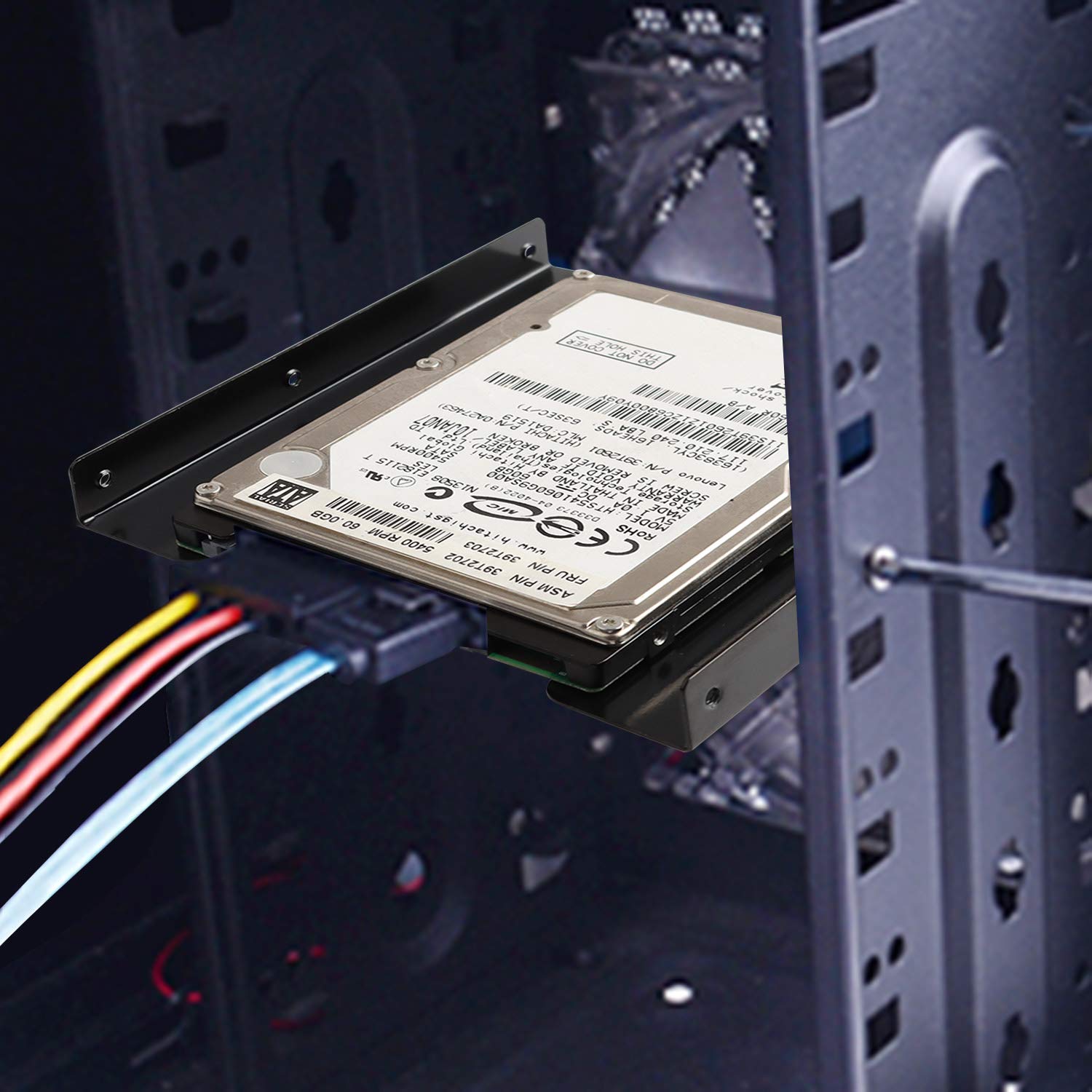 Spofit 2.5 to 3.5 HDD/SSD Mounting Bracket Hard Drive Holder Single Drive 2.5 to 3.5 Adapter (20 Pack)