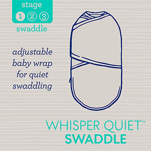 SwaddleMe Luxe Whisper Quiet Swaddle β Size Small/Medium, 0-3 Months, 2-Pack (You Are My Sunshine) Extra-Soft Newborn Swaddle Wrap With Silent Fabric Closure and Bottom Zipper for Diaper Changes