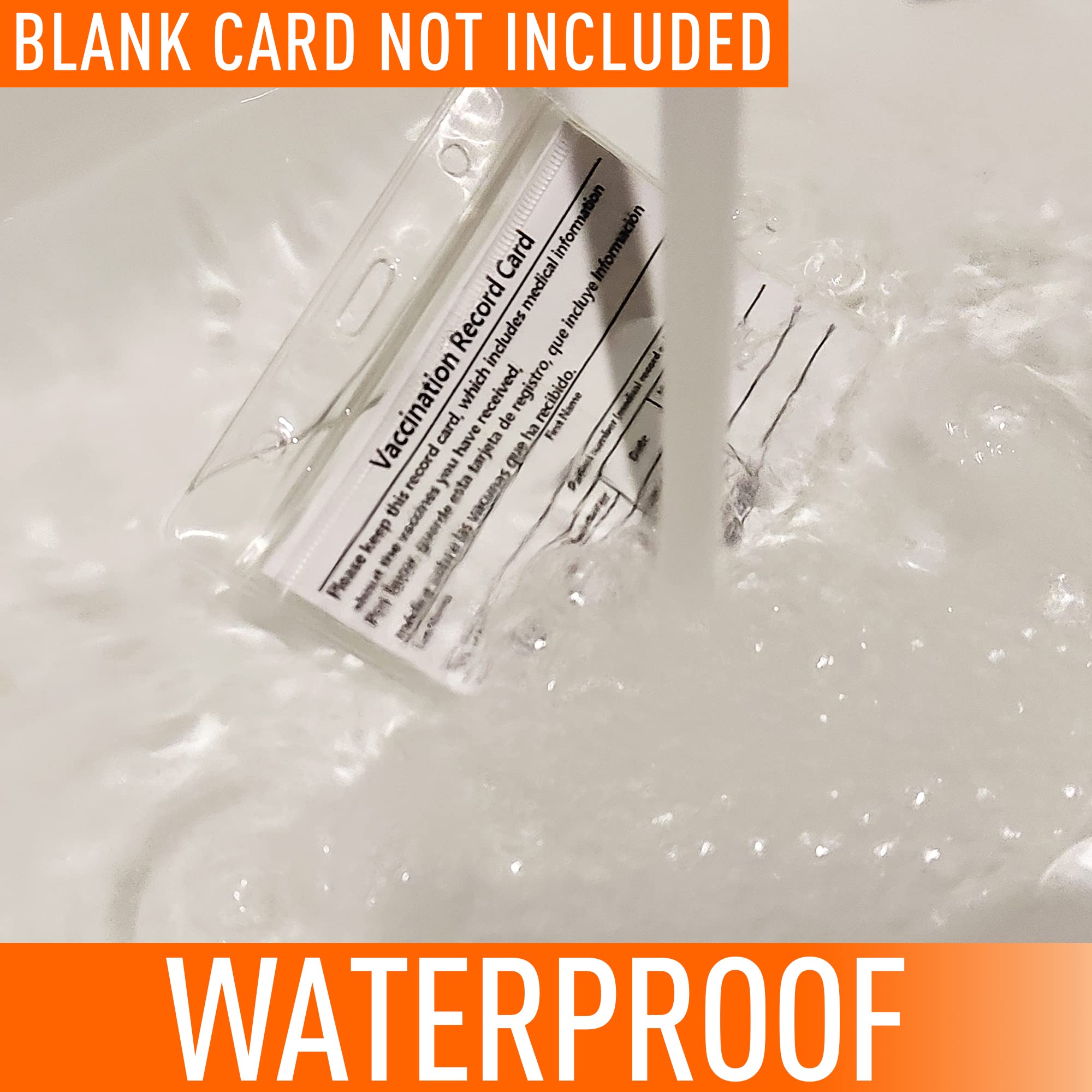 YIFFS Waterproof Vaccination Card Protector, 10 Pack Plastic ID Holder for Vaccination Card,