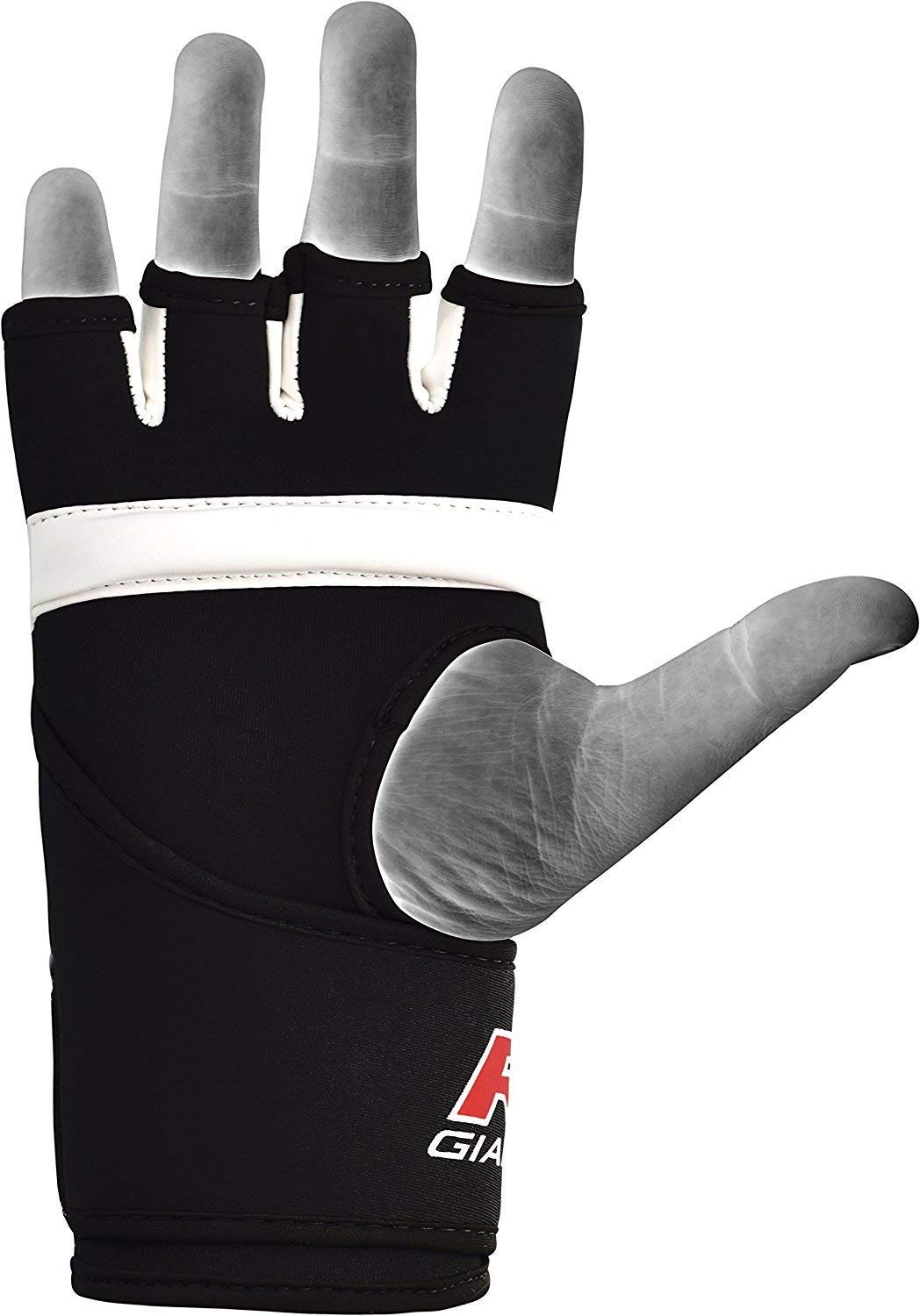 RDX Boxing Hand Wraps Inner Gloves for Punching – Maya Hide Leather Fist Protector Under Mitts - Great for MMA, Muay Thai, Martial Arts, Heavy Bag, Kickboxing, Multi-Purpose Training & Combat Sports