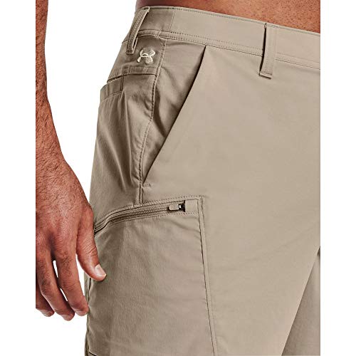 Under Armour Fish Hunter 8-inch Cargo Shorts, City Khaki (299)/Summit White, 34