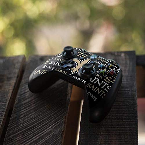 Skinit Decal Gaming Skin compatible with Xbox One X Controller - Officially Licensed NFL New Orleans Saints Black Blast Design