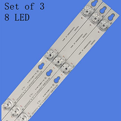 SENHE Led Backlight L43P1-F 4C-LB4308-ZM02J TOT_43D2900_3X8_3030C_d6t-2d1_4S1PX2 Rev.V2 TV 8 Lamps 6V Compatible with TCL D43A810 U43P6046