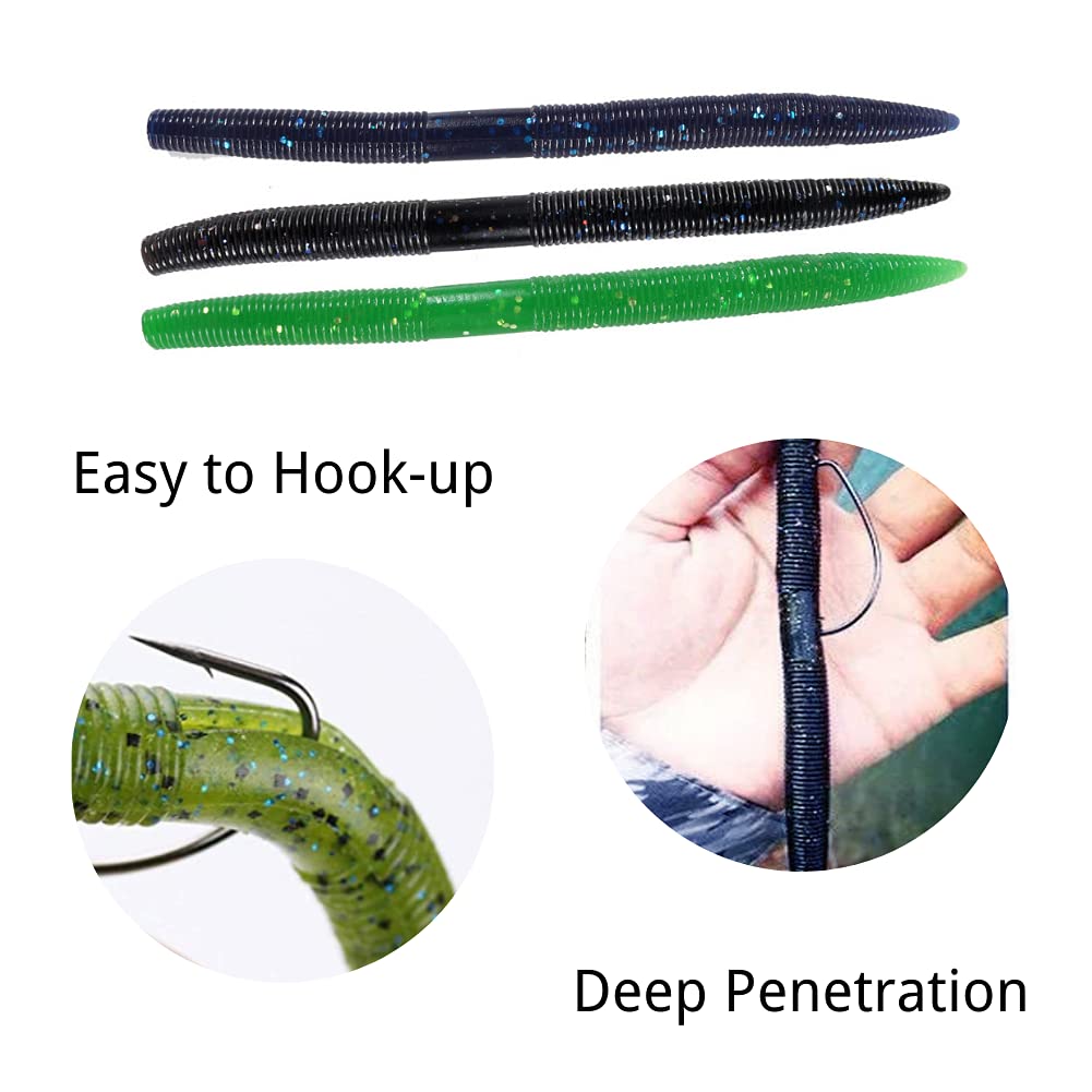 U/D 27/79 /117 PCS Fishing Hooks Lures Baits Tackle Including Crankbaits, Spinnerbaits, Plastic Worms, Jigs, Topwater Lures, Tackle Box and More Fishing Gear Lures Kit Set (117)