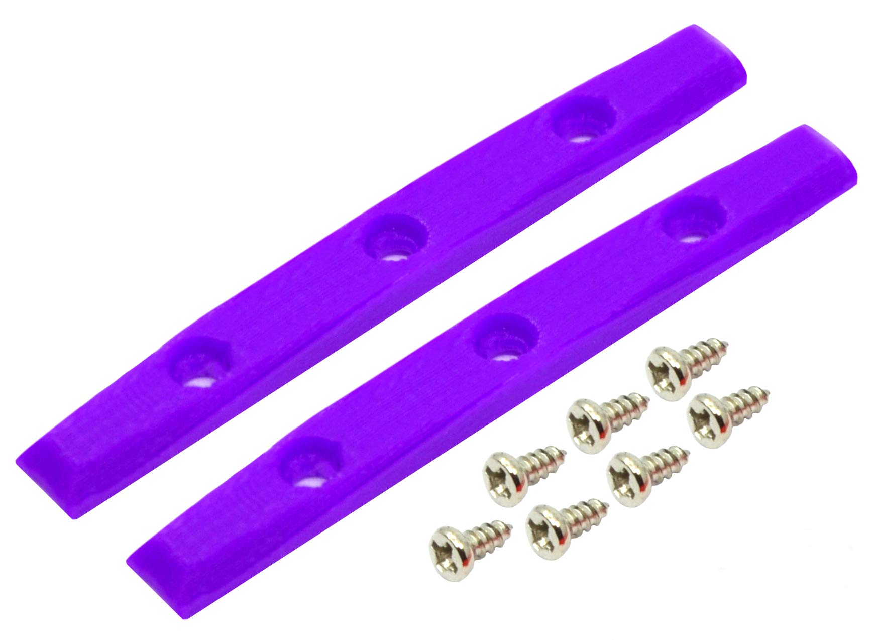 Teak Tuning Gem Edition Board Rails, Set of 2 with Screws, Purple Amethyst Colorway
