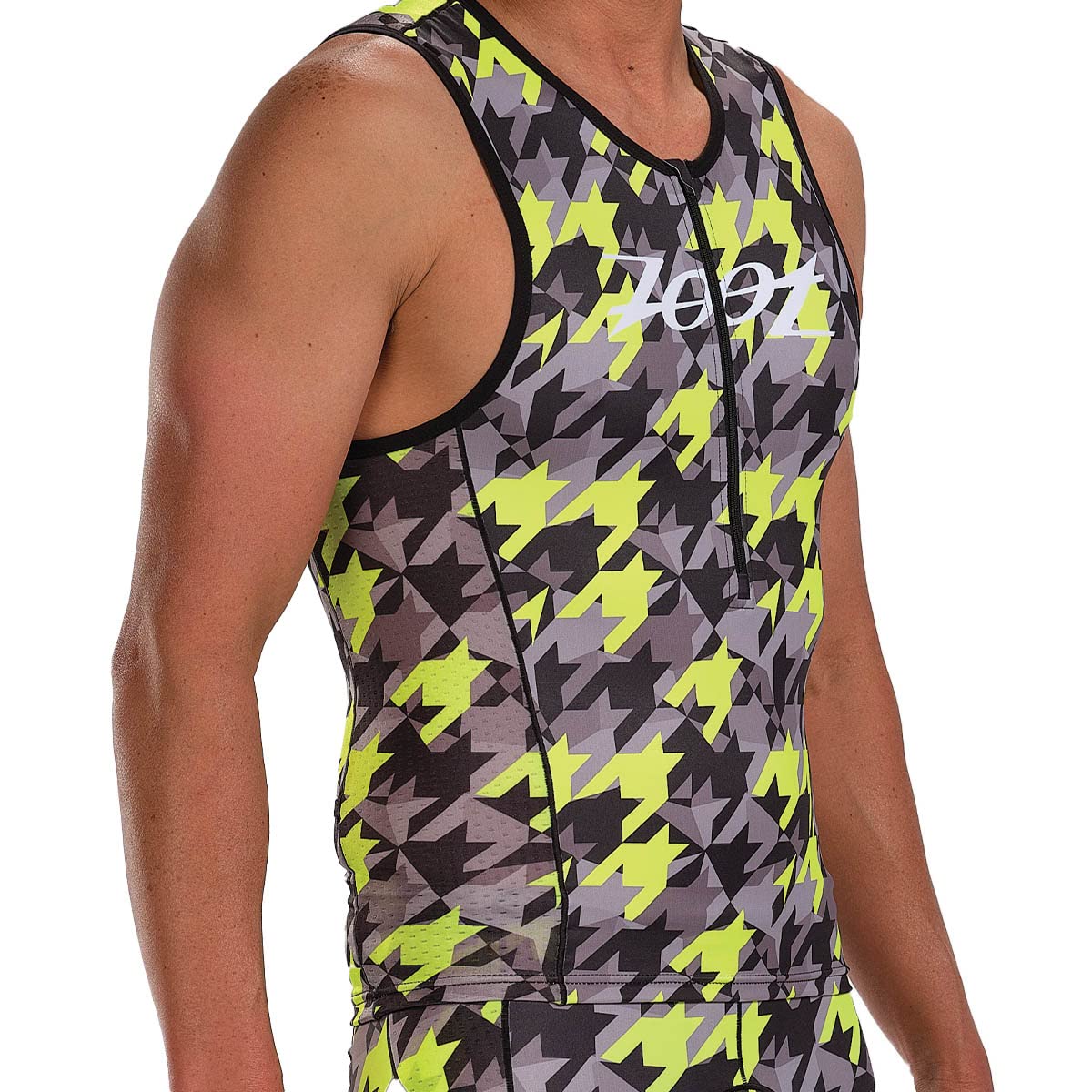 Zoot Men’s LTD Triathlon Tank Top – Mens Triathlon Top and Compression Tank w/Primo Fabric & Pockets (NIUHI, Medium)