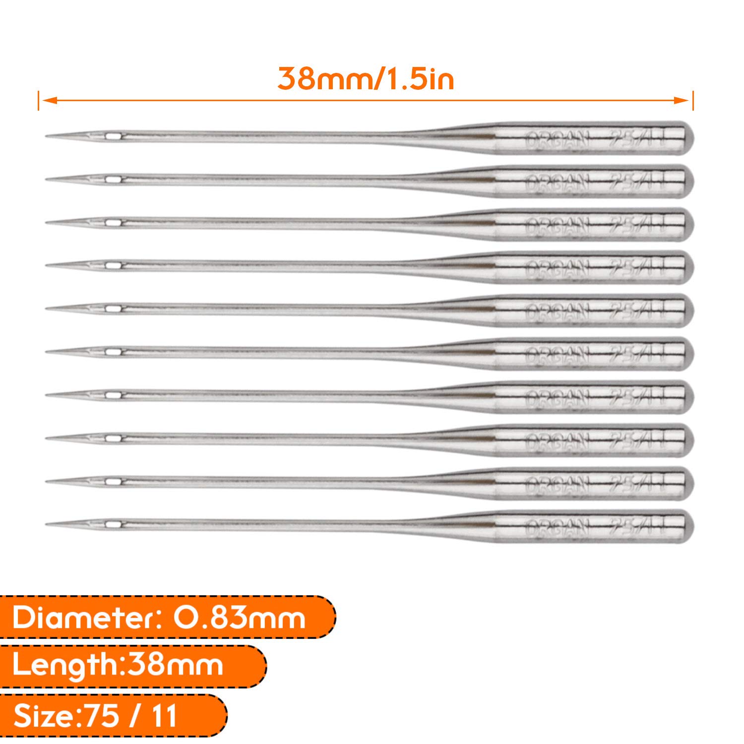 STARVAST 30 Pcs Embroidery Sewing Machine Needles Size 75/11 130/705H HAx1 Sewing Needles for Brother Sewing Machine (3 Pack of 10 Needles)
