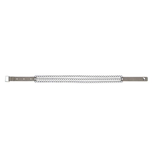 SWAROVSKI Power Collection Women's Bracelet, Wrap Strand Bracelet made of Gray Alcantara Fabric Band accented with Gray Crystals and Adjustable Closure