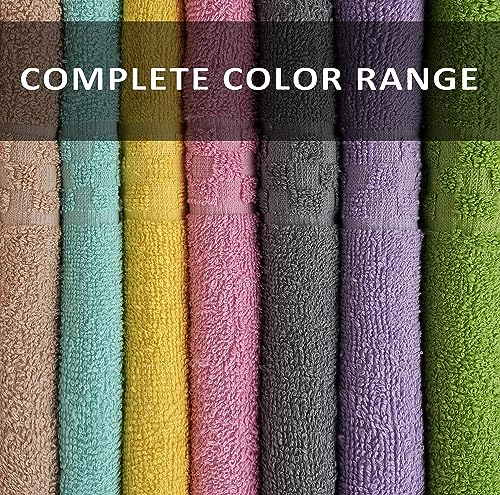 ZUPERIA 7-Pack Bath Towels - 30" x 54" - Ultra Soft 100% Cotton Large Bath Towels- Highly Absorbent for Bathroom, Pool, Gym, Spa, and Hotel Use (Colors Vareity)