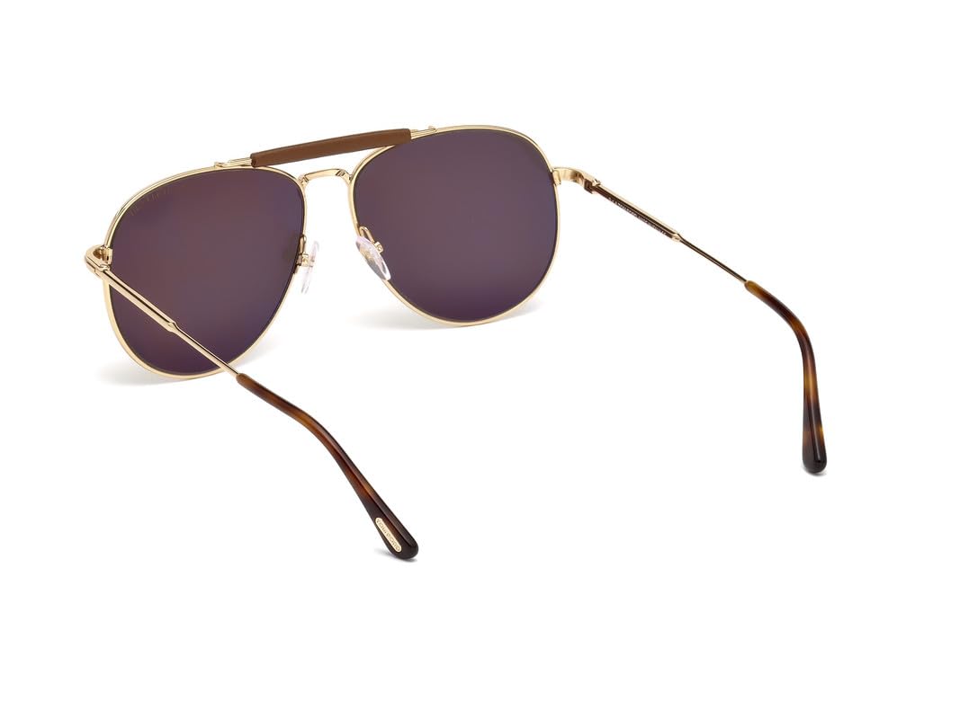 Tom Ford FT0536 28G Gold/Brown FT0536 Pilot Sunglasses Lens Category 3 Lens M