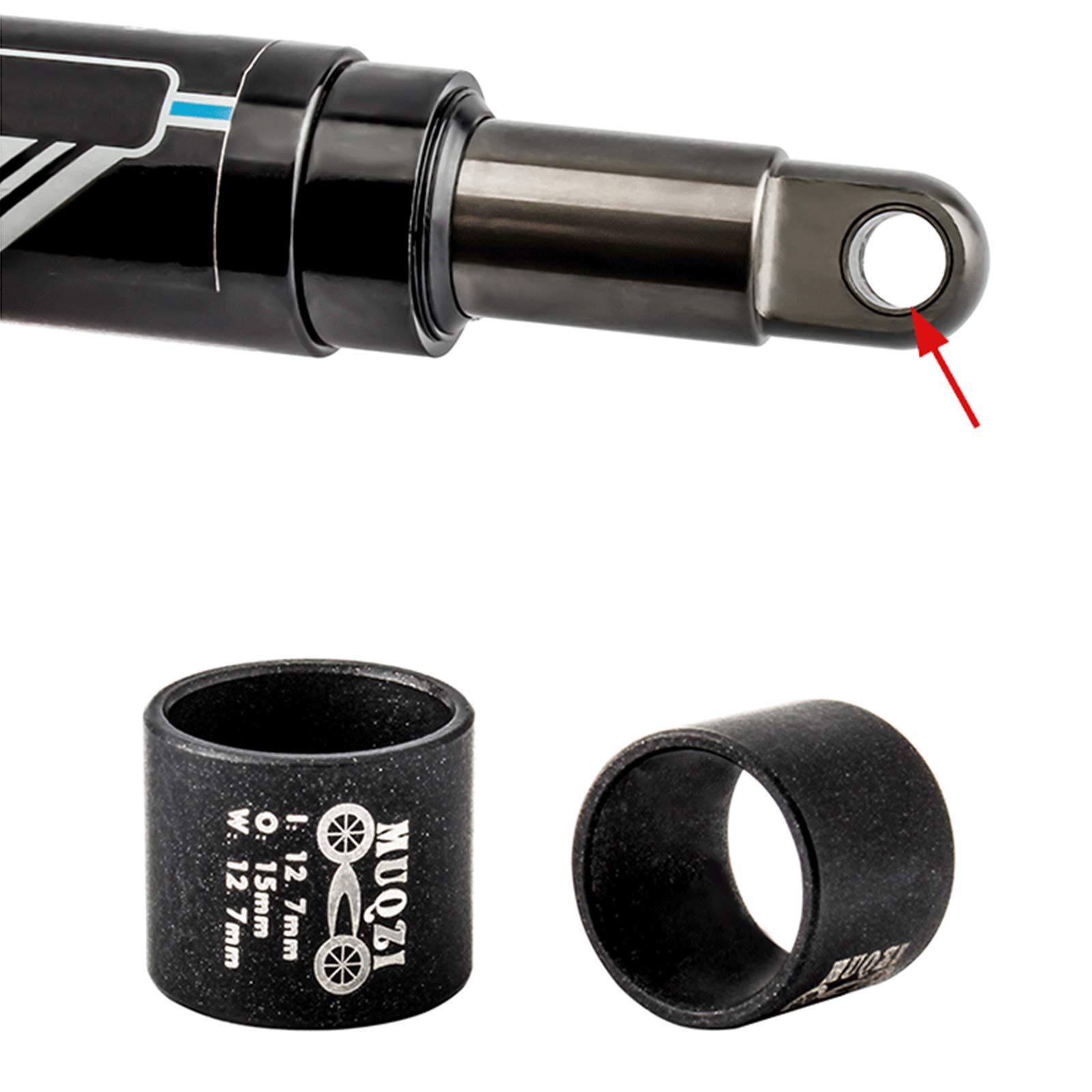 Ueohitsct Mountain Bike Shock Absorbers DU Bushing Stainless Steel Rear Gallbladder Self-lubricating Bushing Sleeve