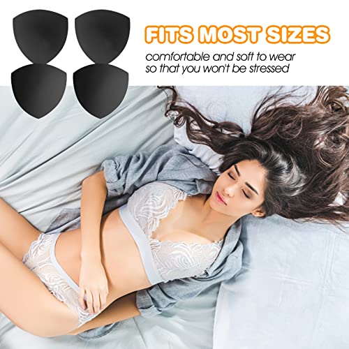Sibba Bra Pads Women's Triangle Bra Pads Inserts 2 Pairs Removable Push Up Sports Bra Cups Replacements For Bikini Top Swimsuit for B/C Cup