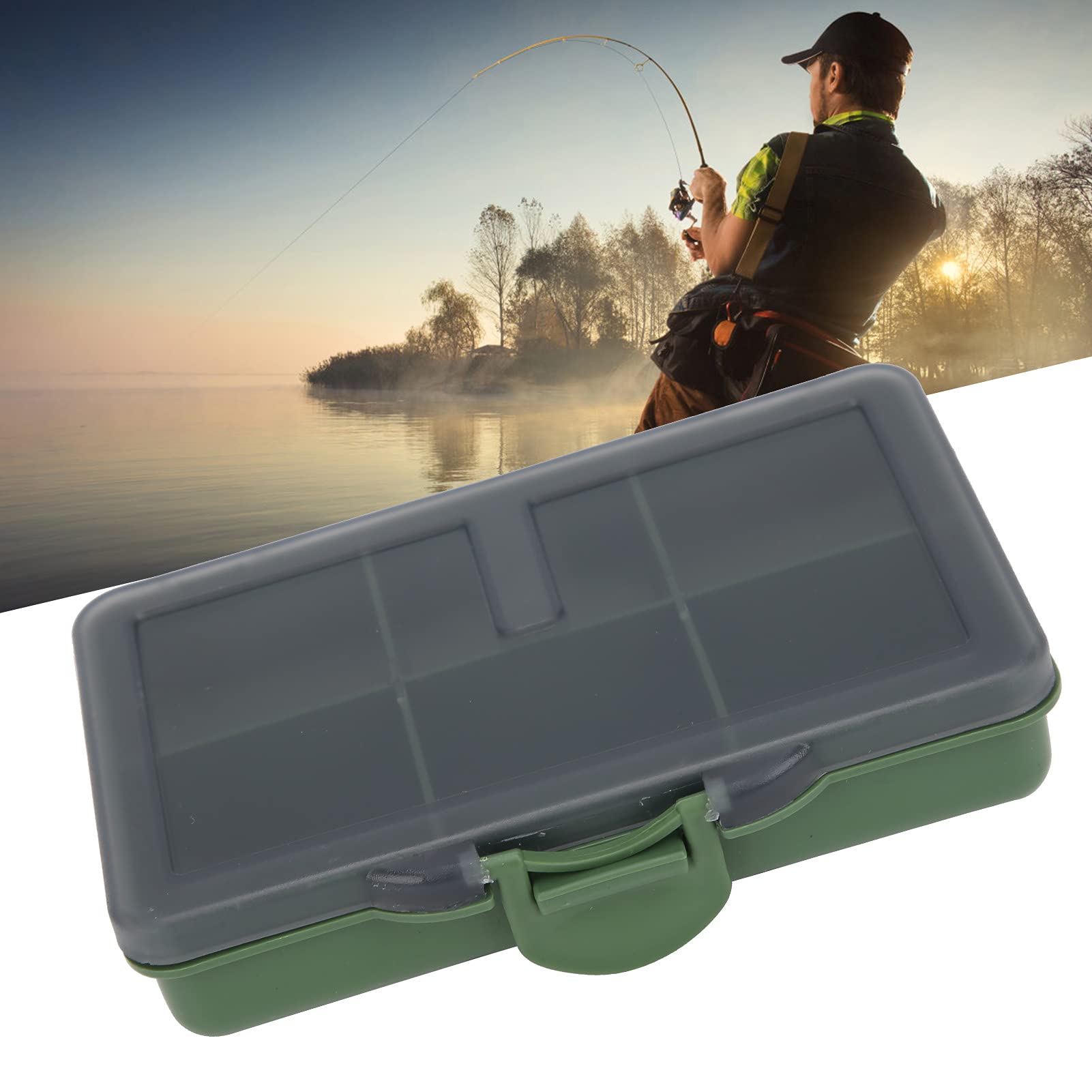 Tackle Storage Box, Mini Storage Box For Fishing Light Weight For Carp Anglers For Organizing Fishing Accessories(6 Cells)