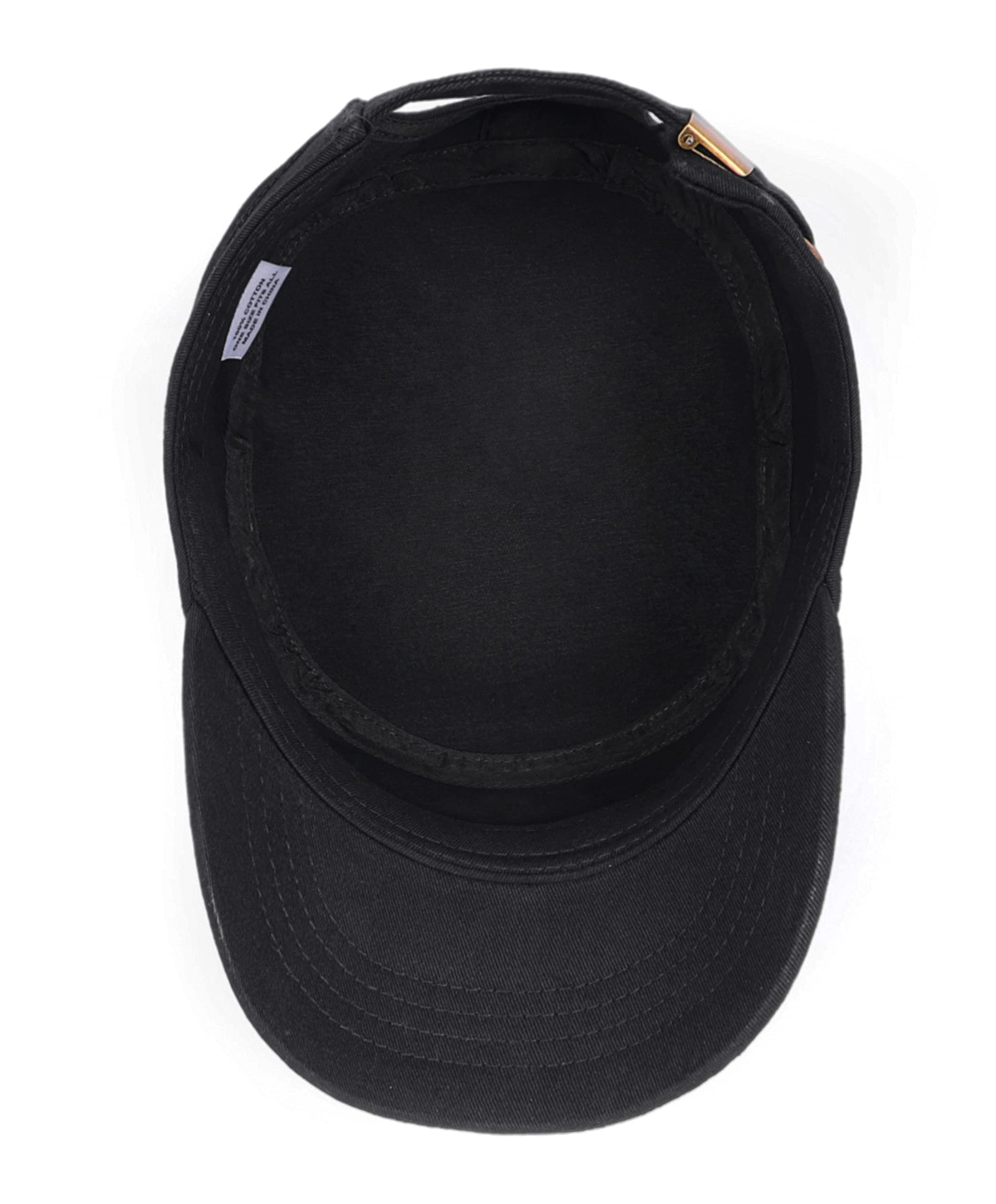 Zylioo Oversize XXL Flat Top Style Army Cap,Breathable Military Hat for Big Heads 22"-24.5",Extra Large Blank Army Hat