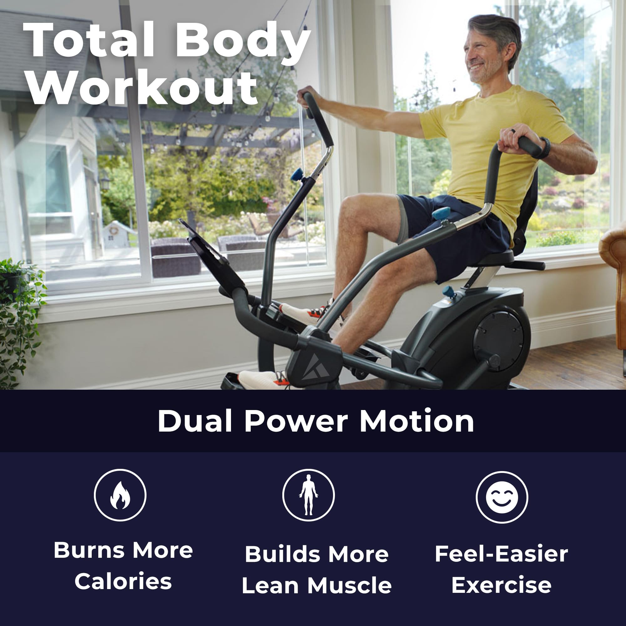 Teeter FreeStep LT3 - Recumbent Cross Trainer and Elliptical (LT3 + Mat + Gel Seat Bundle)