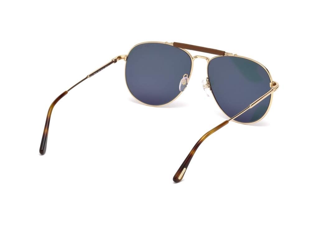 Tom Ford Sean FT0536 28Z Unisex Rose Gold & Pink Mirror Lens Aviator Sunglasses