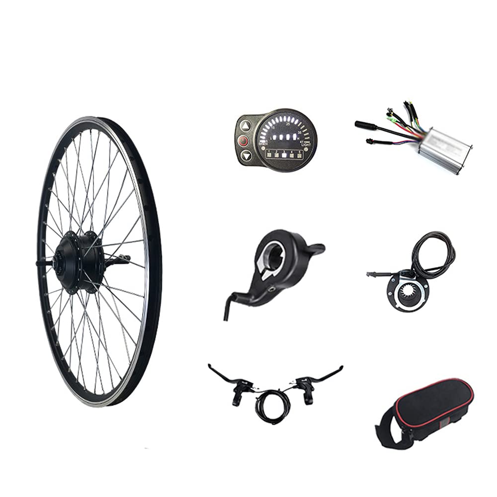 ZYXU 24V 250W Electric Bike Conversion Kit, Ebike Electric Bicycle 16" 20" 24" 26" 27.5" 28" 29" Ebike Electric Bicycle Conversion Kits KT-900S Display,Rear Drive Card Fly,16”