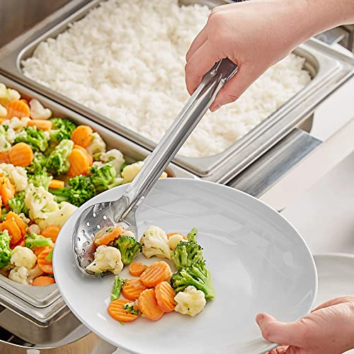 Serving Utensils, Set of 4-15" Solid Spoon, 15" Perforated Spoon, 11" Perforated Spoon and 9" Serving Tong Stainless Steel Kitchen Utensils Set