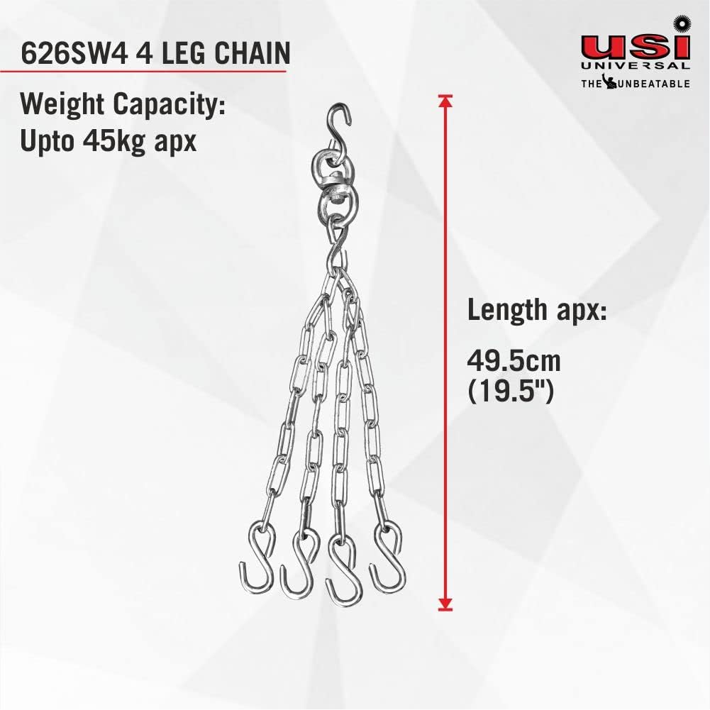 USI Classic Heavy Punch Bag Unfilled with Chain Set for Boxing MMA Kickboxing (2ft.)