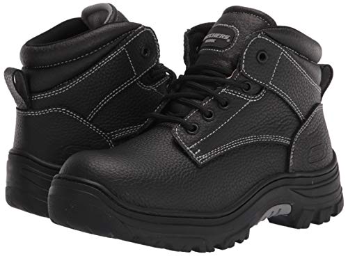 Skechers mens Burgin Congaree Construction Shoe, Black, 10.5 Wide US