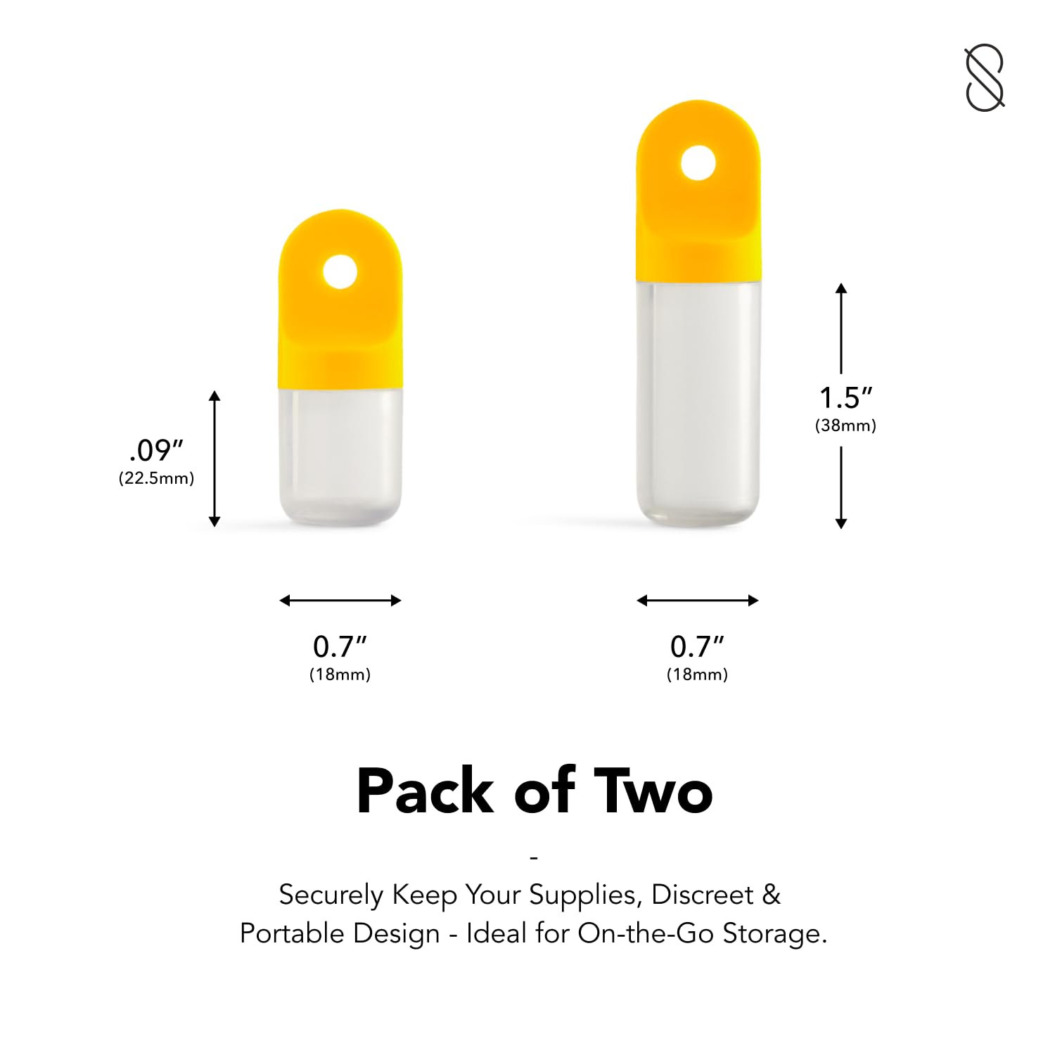 Session Goods Storage Containers, Pack of 2 Airtight Pods for Accessories, Securely Keep Your Supplies, Sleek & Portable Design, Ideal for On-the-Go Storage