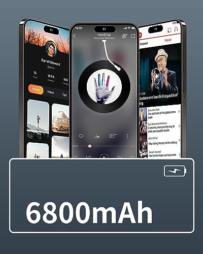 VIQEE A14 Pro Max 5G Unlocked Smartphone - 6GB+256GB Fully Unlocked Cell Phone for Android 13, 6.8" Unlocked Cell Phone, 6800mAh, 48MP+108MP Dual Camera (Black)
