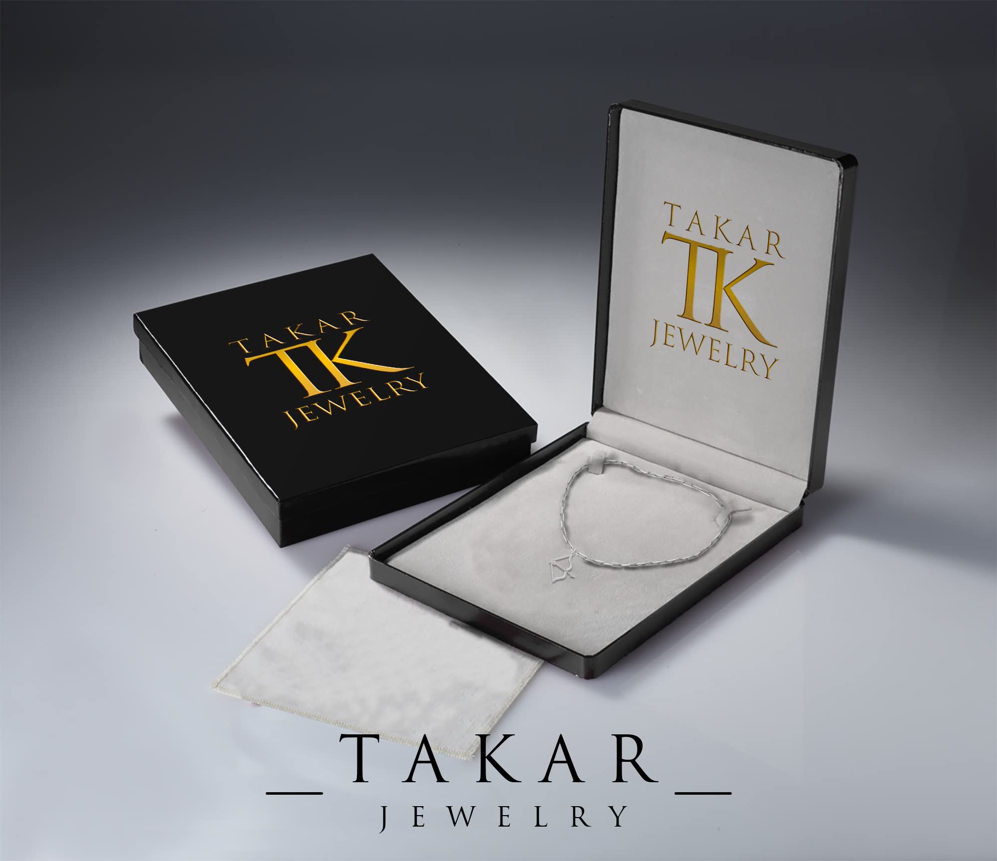 Takar Solid Sterling Silver Bow And Arrow Necklace For Men And Women Sterling Silver Jewelry Pendant Made In USA