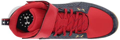 Under Armour Boys' Harper 6 Mid RM Jr. Limited Edition, White (100)/Midnight Navy, 4.5 M US