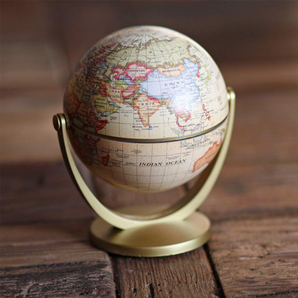 SQER Mini Globe,High Definition World Globe,About 12 x 15cm(Dia. x H),Suitable for Students, Children, Adults, The Elderly