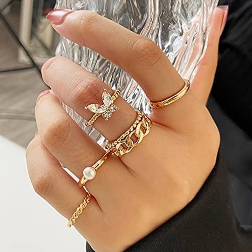 YEEZII 68 Pcs Gold Knuckle Rings Set for Women, Stackable Rings Boho Joint Finger Midi Rings Silver Hollow Carved Crystal Stacking Rings Pack
