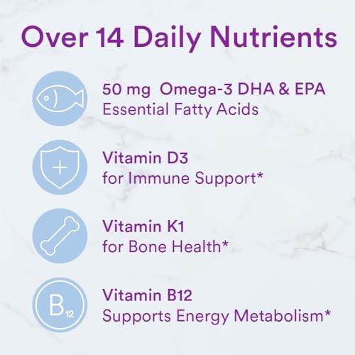 SmartyPants Toddler Multivitamin Gummies: Omega 3 Fish Oil (EPA/DHA), Vitamin D3, C, Vitamin B12, B6, Vitamin A, K & Zinc for Immune Support, Gluten Free, Three Fruit Flavors, 90 Count (30 Day Supply)