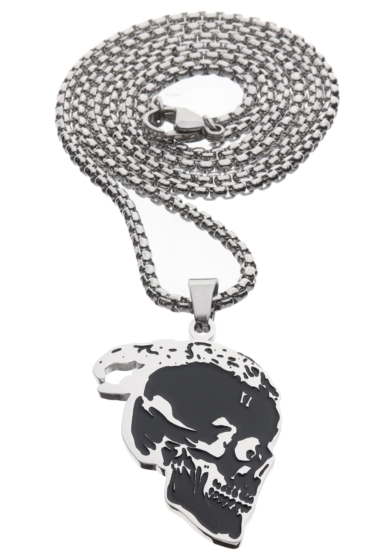 Ridetoxjx Rvg Xxx Hip Hop Rapper Pendant Chain Necklace (Skull)