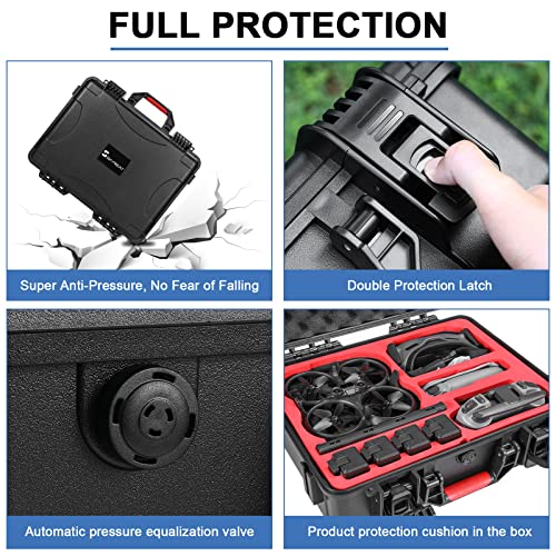 Skyreat Avata Case for DJI Avata Pro-View Combo(DJI Goggles 2) with FPV Controller, Waterpoof Hard Carrying Bag for DJI Avata Mini FPV Drone Accessories