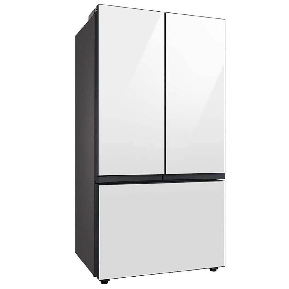 SAMSUNG RF24BB660012 24 Cu. Ft. Bespoke White Glass 3-Door French Door Counter Depth Refrigerator