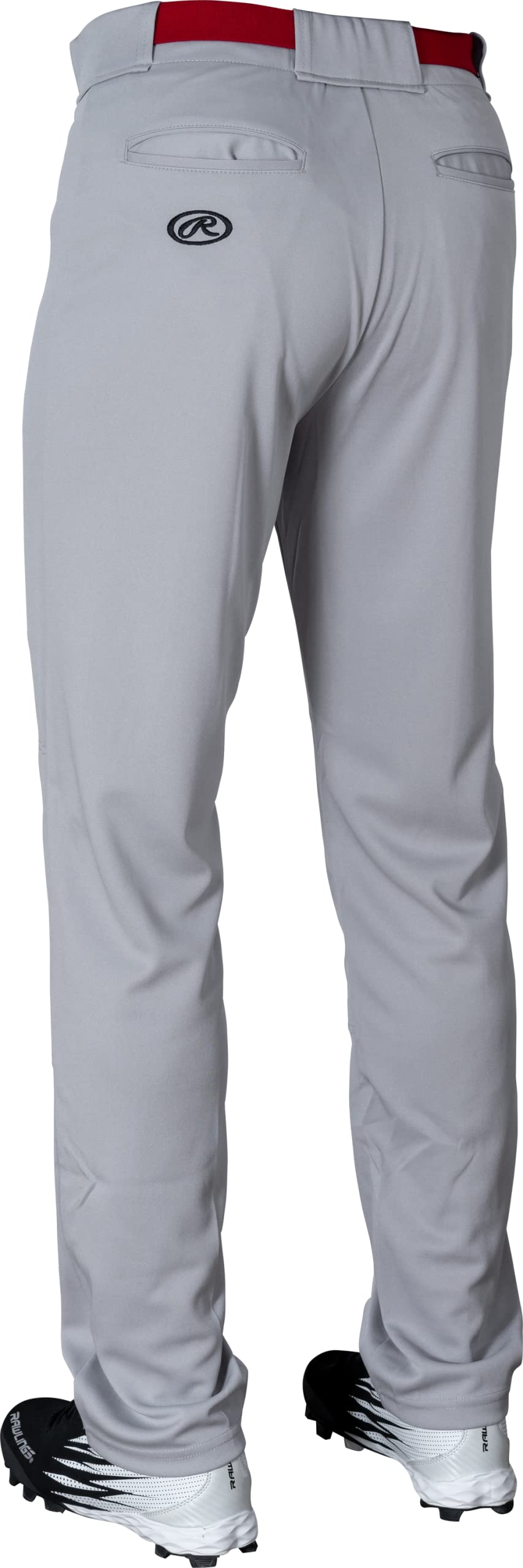 Rawlings Boys Solid Youth Semi-Relaxed Pants, Medium, Blue/Grey, Grey, Medium US