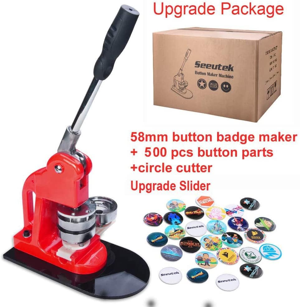 Seeutek Button Maker Machine 2-1/4 inch 58mm