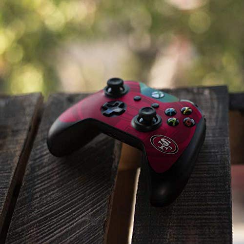 Skinit Decal Gaming Skin Compatible with Xbox One Controller - Officially Licensed NFL San Francisco 49ers Double Vision Design