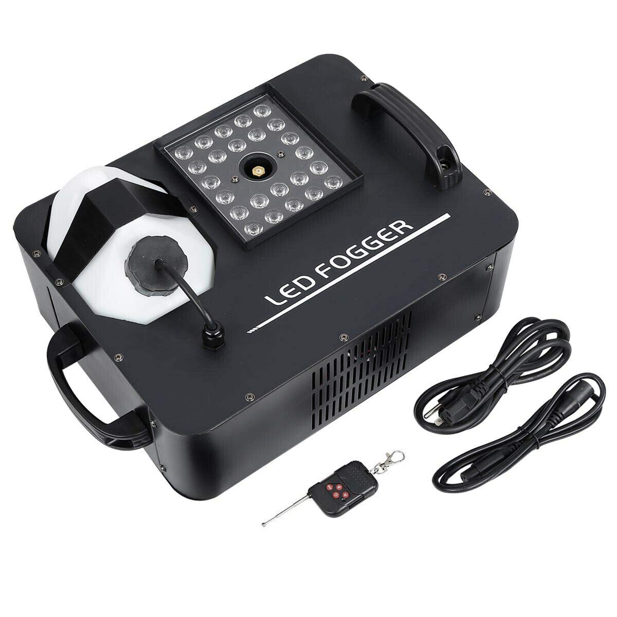 TC-Home 900W Vertical Fog Machine with LED Light DMX 1L 2 Spray Angles Adjustable Stage Smoke Maker Machine