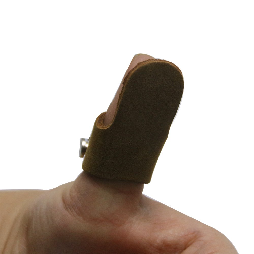 Senwick BrownHandmade Traditional Leather Black Archery Thumb Ring