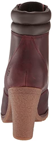 Timberland Women's Tillston 6 Inch Double Collar Hiking Boot, Burgundy Full Grain, 9.5