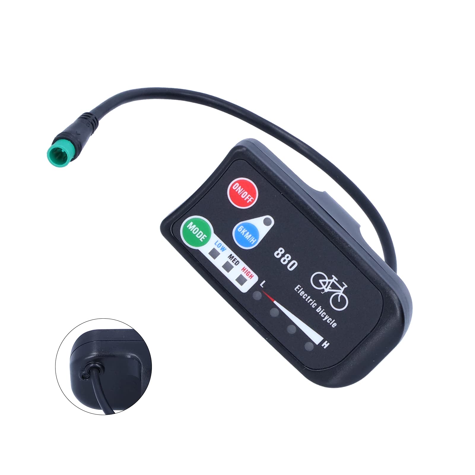 YUUGAA Electric Bicycle Display,Electric Bicycle for KT‑LED880 Display E‑Bike 36V 48V Display Meter E‑Bike Accessories