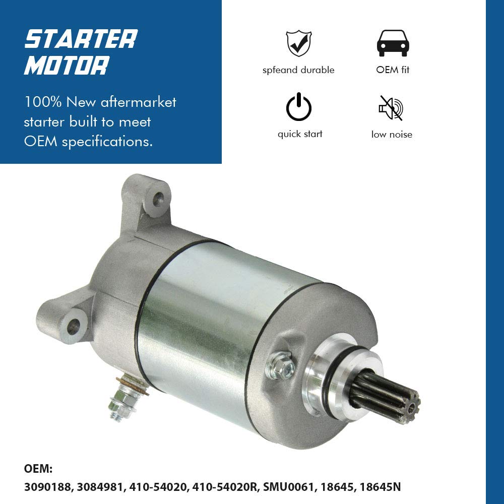 Starter Motor Drive Combo Kit for Polaris ATV UTV 325 330 335 425 500 with Replace OE # 113528 18645 495713 3084981 3090188 for Sportsman Scrambler Magnum Trail Boss Ranger