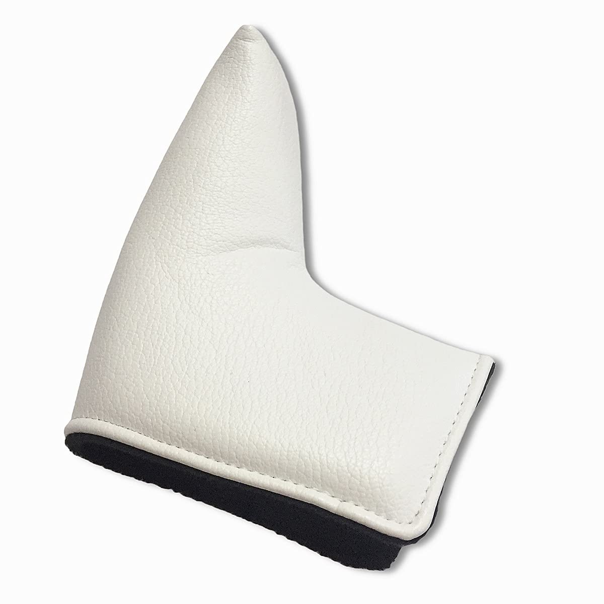 Golf Blade Putter Cover Headcover Club Protective Case, PU Leather Golf Putter Head Covers for Scotty Cameron Taylormade Odyssey, Ping, Protect Golf Clubs (White)