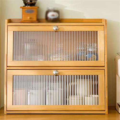 YASEZ Desktop Storage Box Cup Storage Cabinet Tea Set Display Cabinet Kitchen Cup Rack Tableware Storage Cabinet