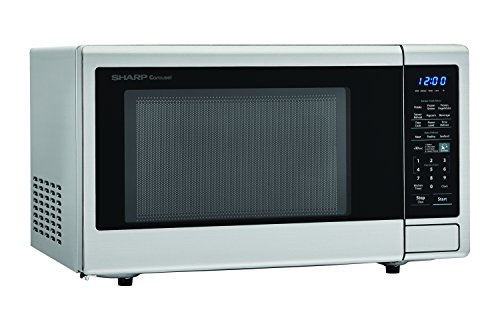 SHARP Stainless Steel Carousel Cu. Ft. 1100W Countertop Microwave Oven (ISTA 6 Packaging), 1.8 Cubic Foot, 1100 Watts