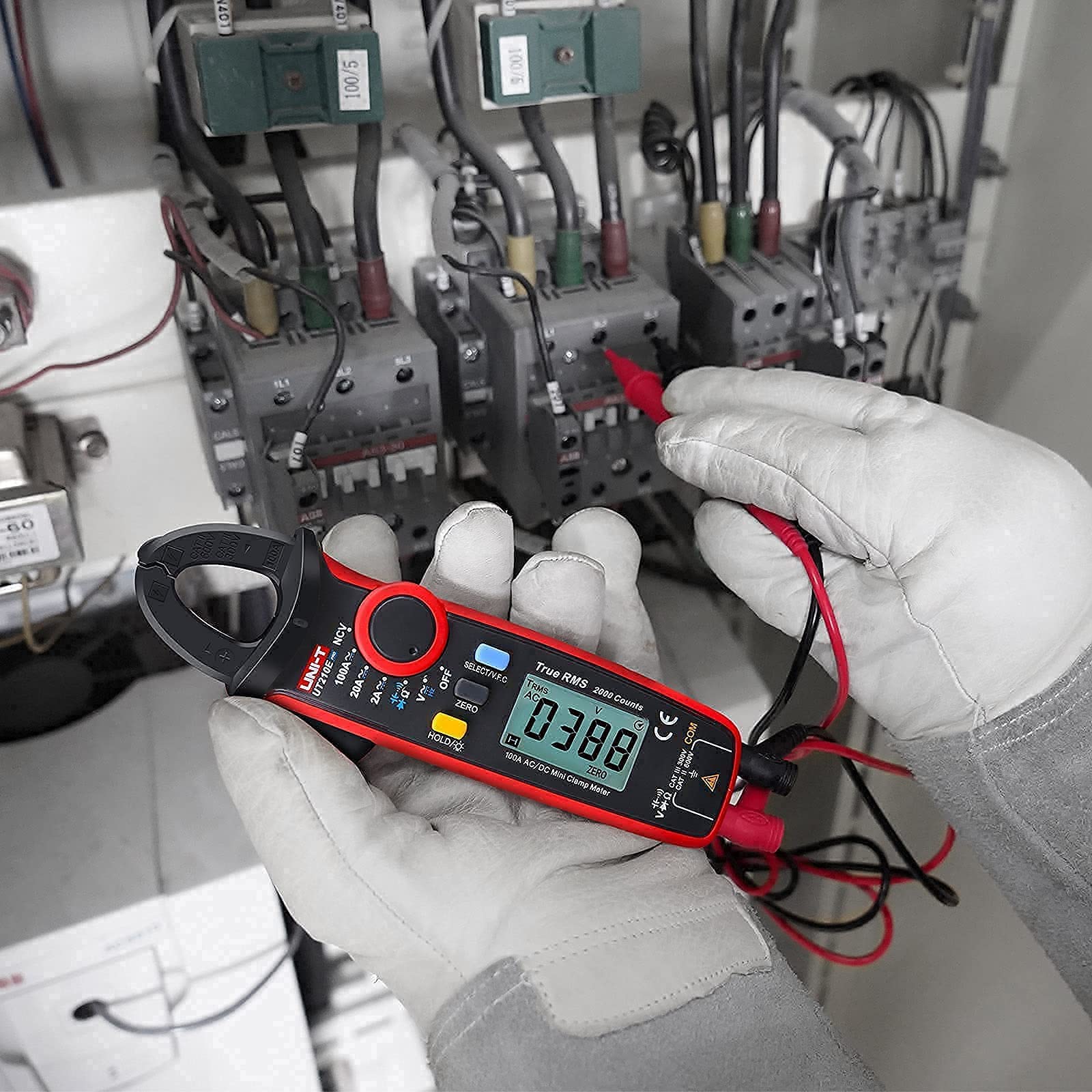 UNI-T Electrical Test Maintenance Kit, UT210e Pro Clamp Meter, UT12Pro AC Voltage Tester Pen, Test Leads, Pouch, AC/DC Current Volt Ohm Capacitance Frequency Diode NCV Live/Null Wire Judgment
