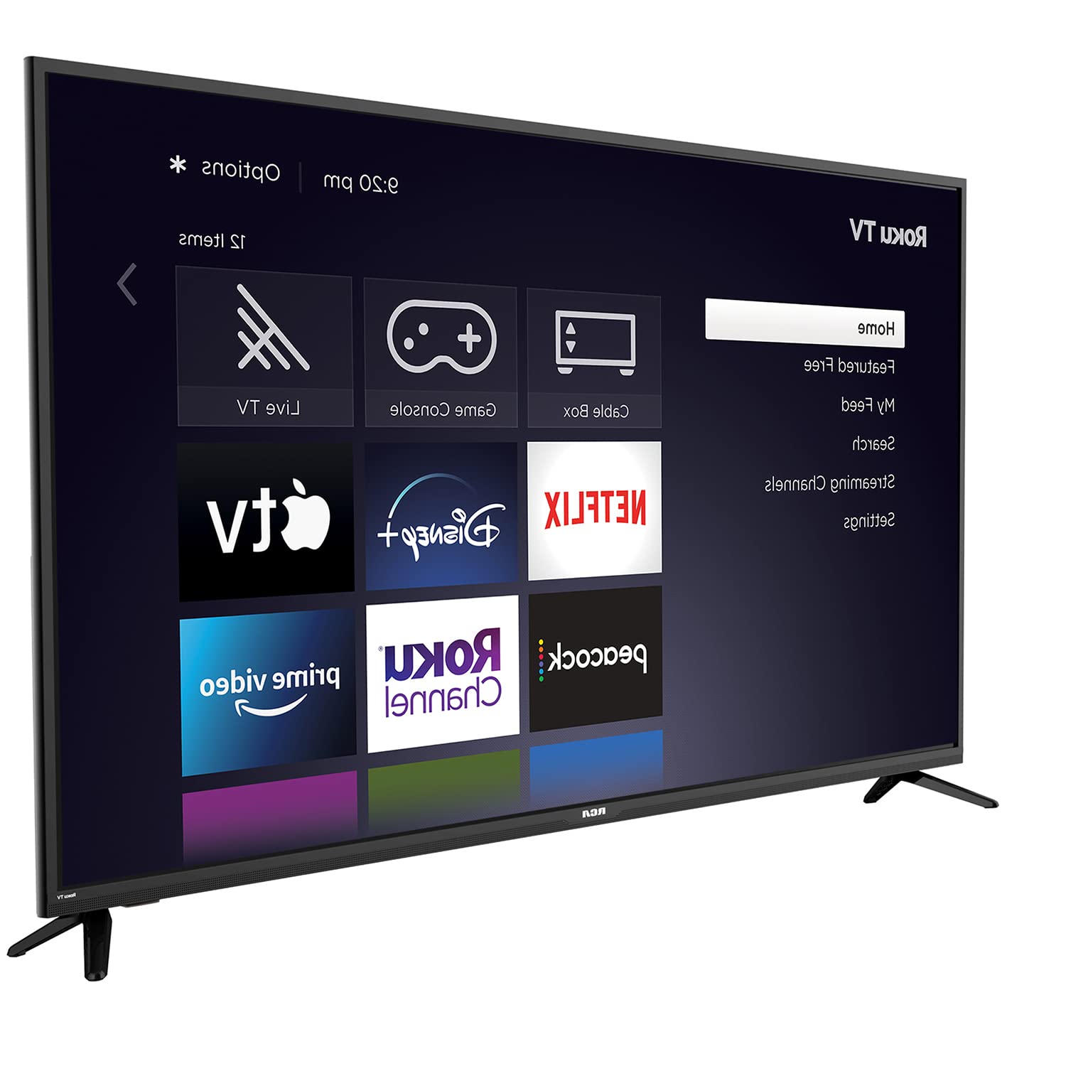 RCA ROKU RTRU5527 55-inch 4K UHD LED HDTV, 4 HDMI Ports, Black