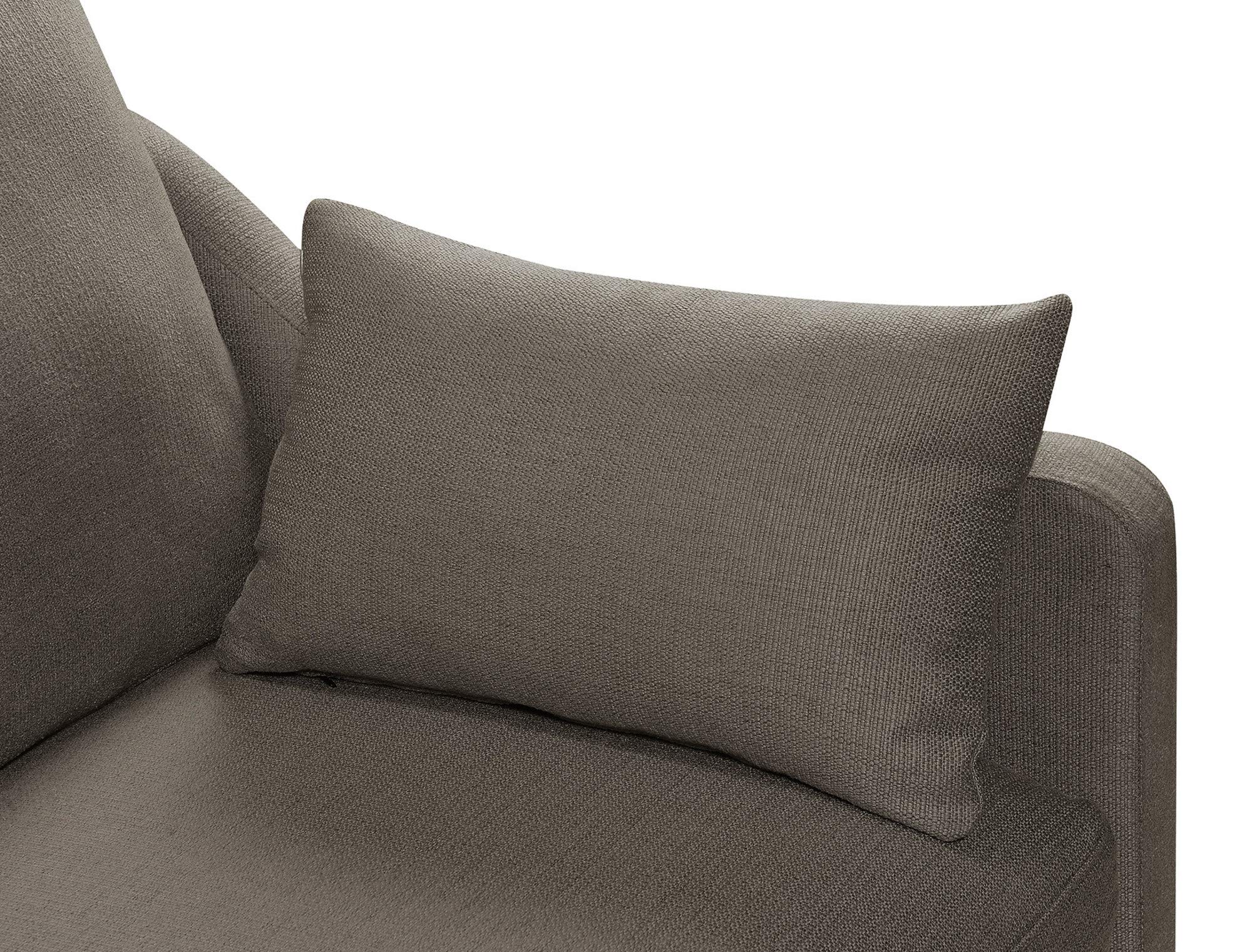 Serta Carmina Contemporary Upholstered 75" Living Room Sofa, Modern Couch for Two or Three, High Plush Seat Cushions and Back Pillows, Easy Assembly, Ash