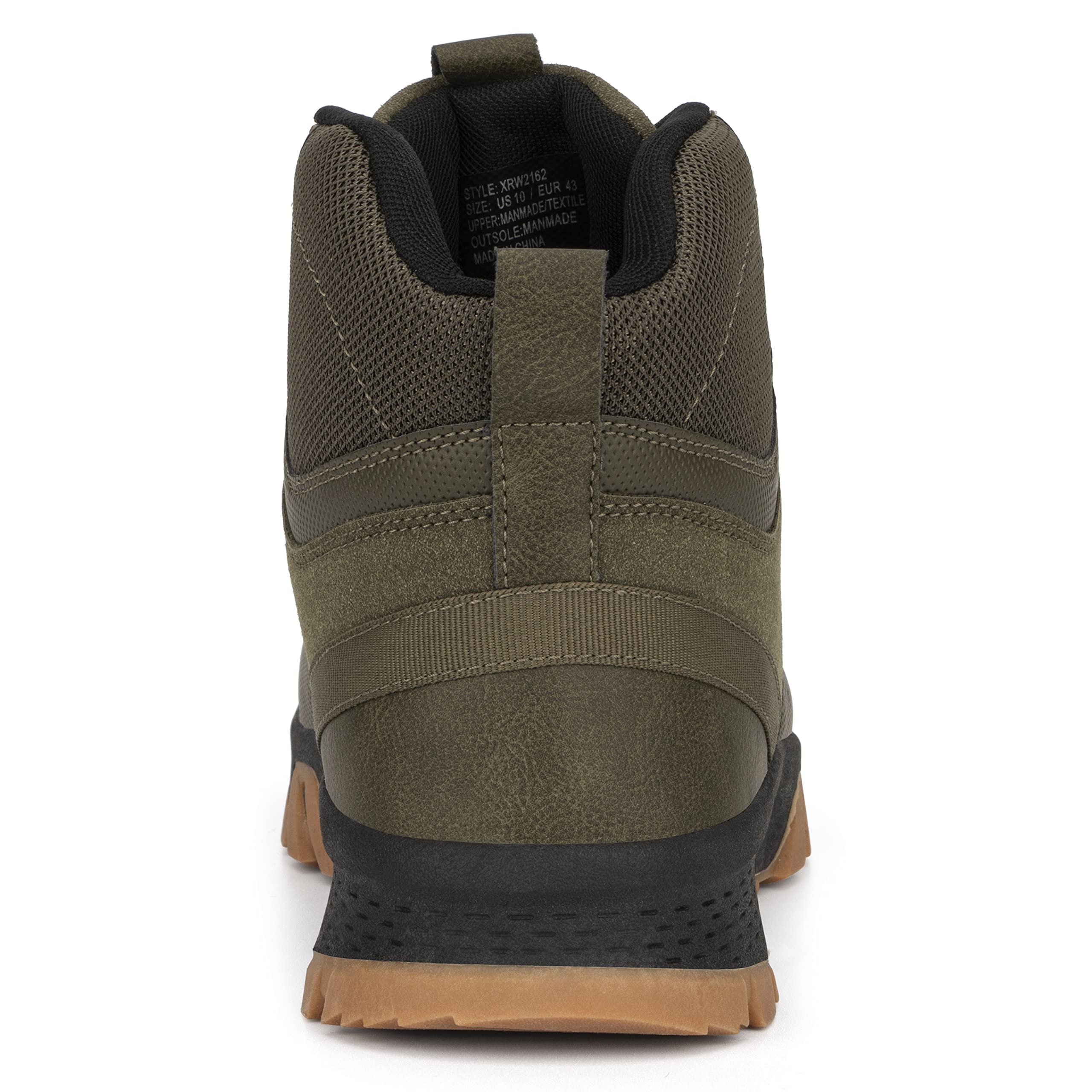 Xray Footwear Men's Notch Boot, Flexible mesh, Metal Hook Grommets at The lace-up, Round Toe, Thermoplastic Outsole; Size 10.5 Olive